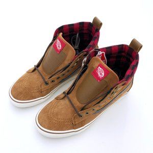 Vans | Shoes | Vans Brown Buffalo Check Leather Suede Sneakers | Poshmark